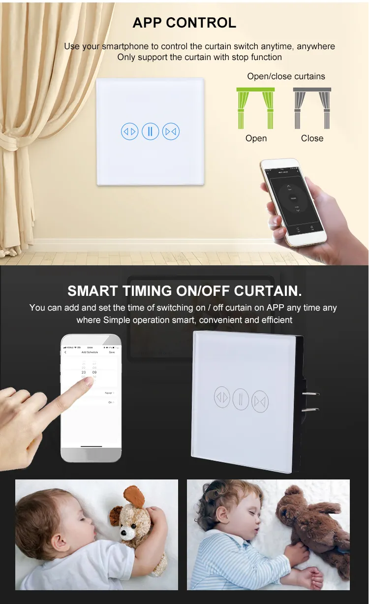 Smart Curtain Switch (Circle) – Ekoswitch